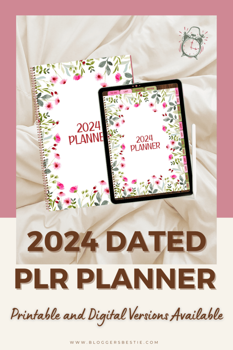 2024 Dated PLR Planner - Bright Floral